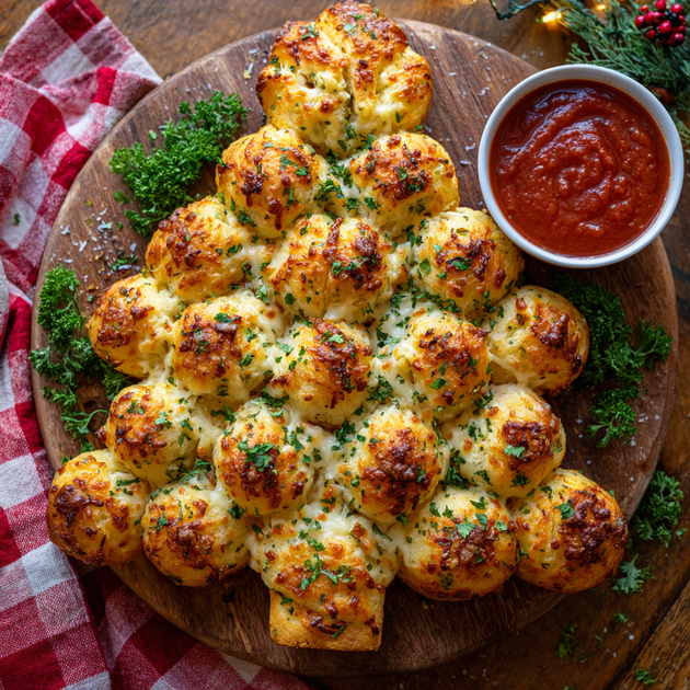Cheesy Garlic Pull-Apart Christmas Tree – Grandmother's Closet